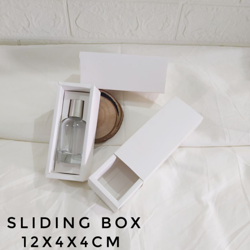 Jual SLIDING BOX PUTIH 12x4x4cm | BOX PARFUM | BOX AKSESORIS | BOX ...