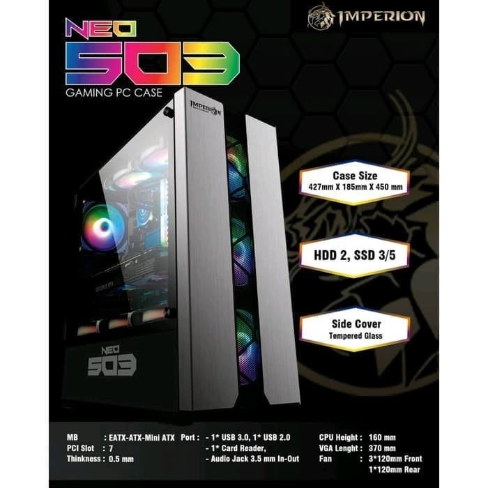 Jual GAMING CASING RGB Computer Case / PC Case Imperion Neo 503 ...