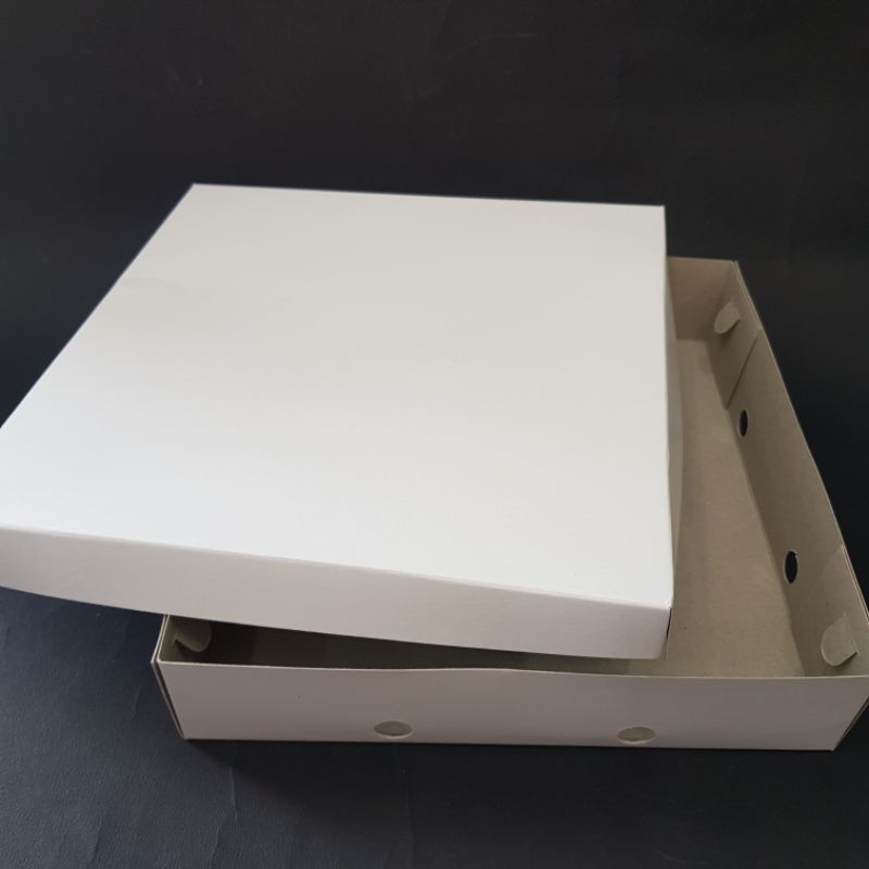 Jual DUS PIZZA PUTIH 22X22X5 10 PCS | Shopee Indonesia