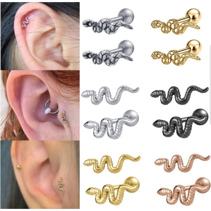 Jual 1PCS Anting Piercing Earrring Lobe Helix Tragus Stainless Steel ...