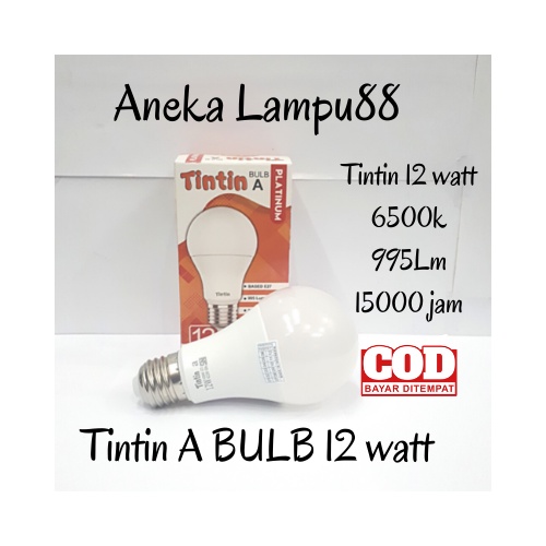Jual TINTIN PLATINUM 12 watt A bulb putih - Lampu tintin 12 watt ...