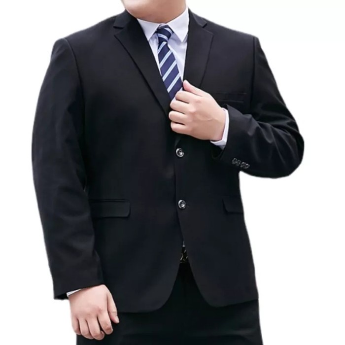 Jual [COD] JAS PRIA JUMBO JAS FORMAL BIG SIZE HITAM JAS WISUDA JAS AKAD ...