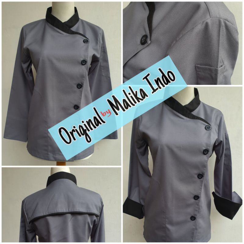 Jual Baju Chef Premium Cewe Bhn TROPICAL bukan Drill Chef Jacket ...