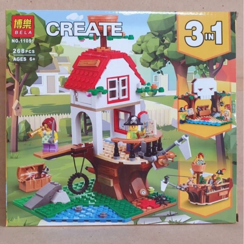 Jual Lego Block Rumah Pohon Kapal Bajak Laut Creator 3 in 1 | Shopee ...