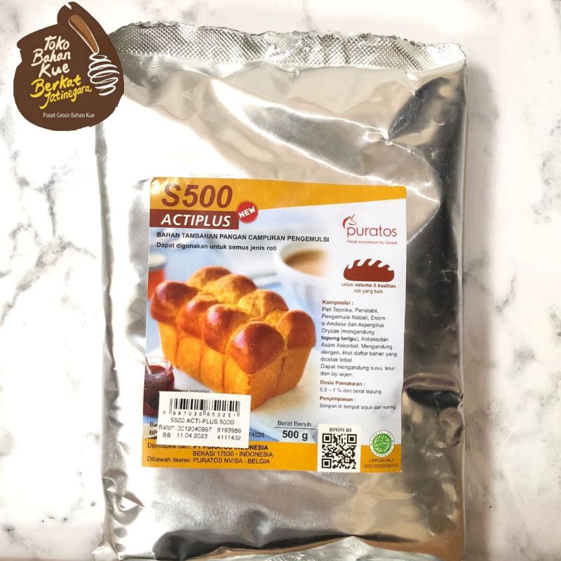 Jual PURATOS S500 ACTI PLUS BREAD IMPROVER KEMASAN 500 GR / PELEMBUT ...