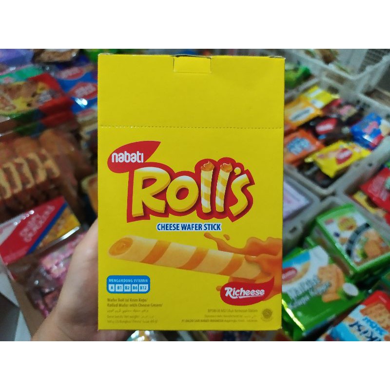 Jual NABATI ROLLS BOX - CHEESE WAFER STICK - CHOCOLATE | Shopee Indonesia