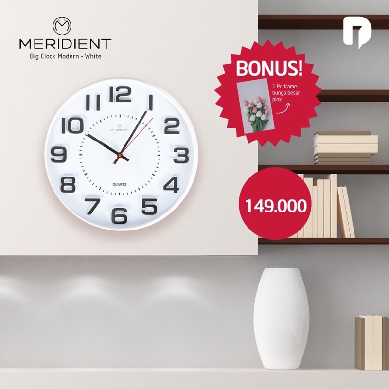 Jual Meridient Big Clock Modern Jam Dinding Cantik Jam Dinding Murah ...