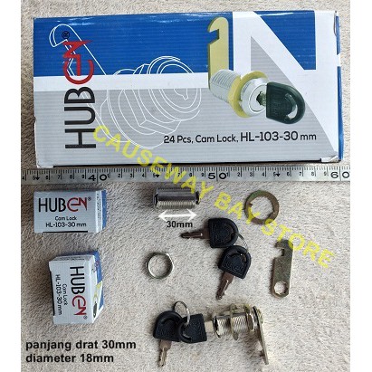 Jual KUNCI LOKER/ CAM LOCK HUBEN HL-103-30MM | Shopee Indonesia