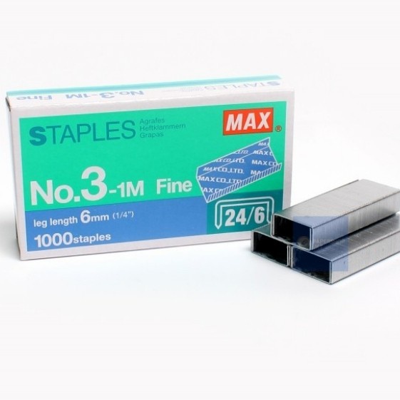 Jual ISI STAPLES BESAR MAX HD No 3 Original - MAX ISI NO 3 (1 Box Isi ...