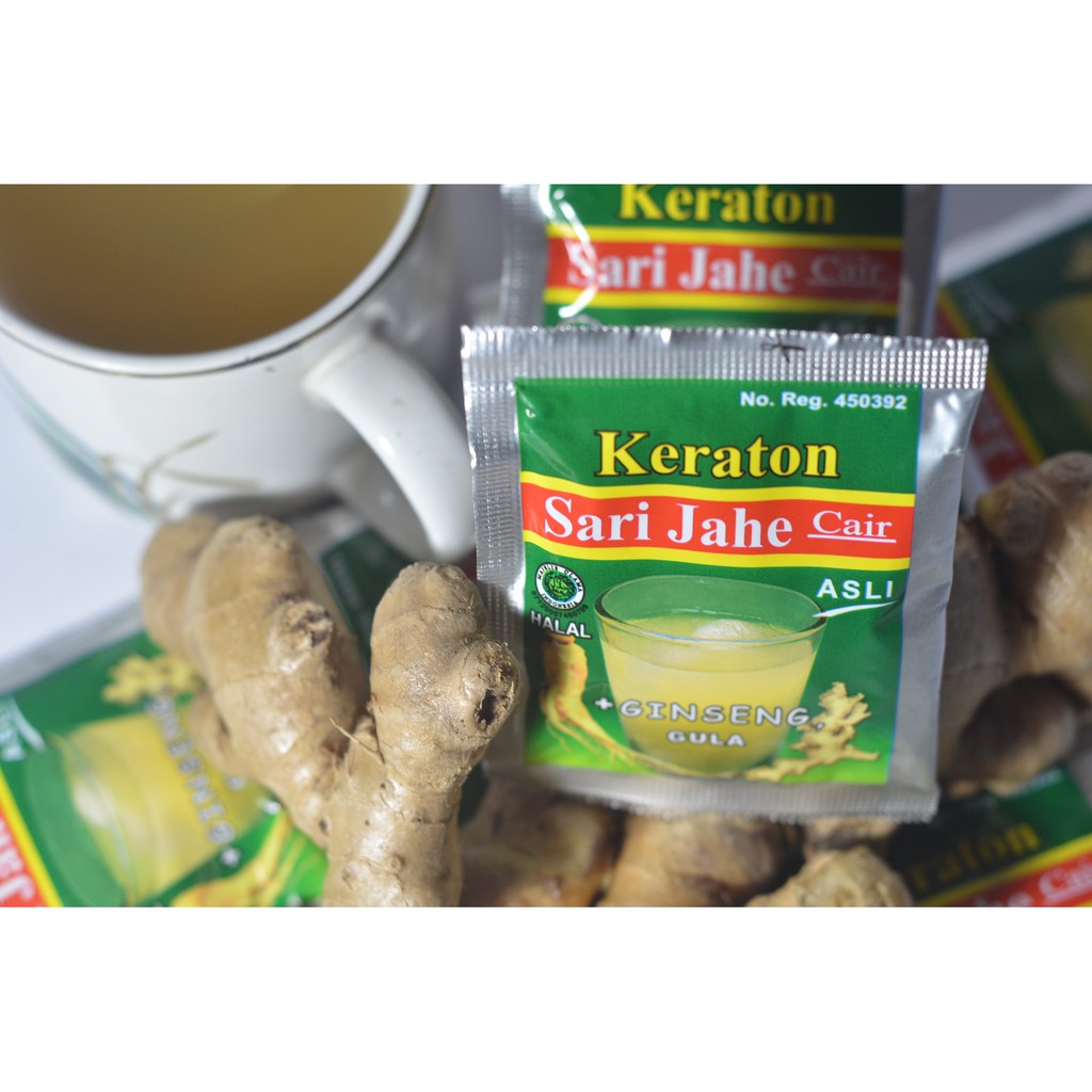 Jual Sari Jahe Keraton Sachet 30ml | Jahe Instant cair mengandung ...
