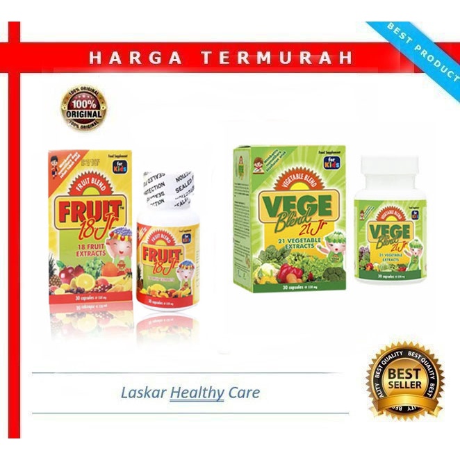 Jual Vegeblend 21 Junior Isi 30 Kapsul (Suplemen Sayuran Untuk Anak ...