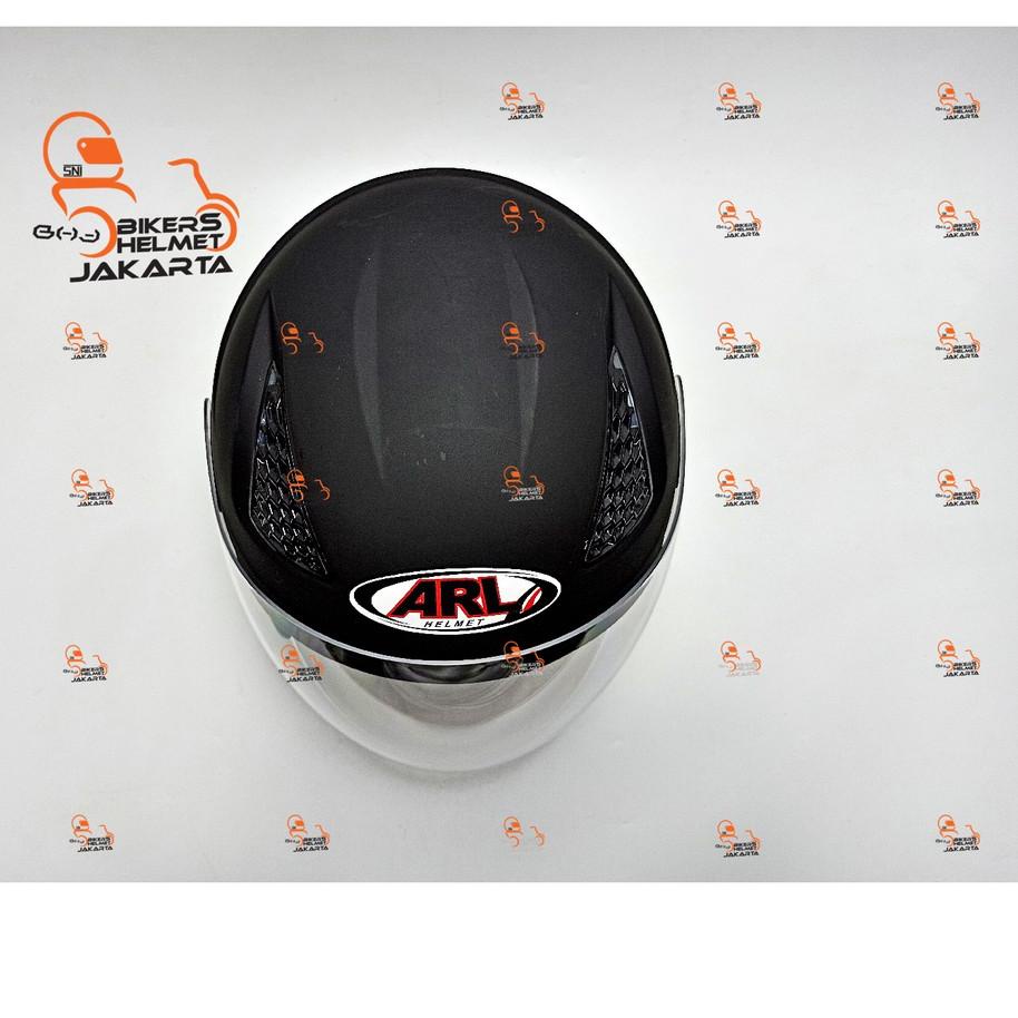 Jual Special - ARL HELM MODEL ZEUS POLOS BLACK DOFF HALF FACE ...