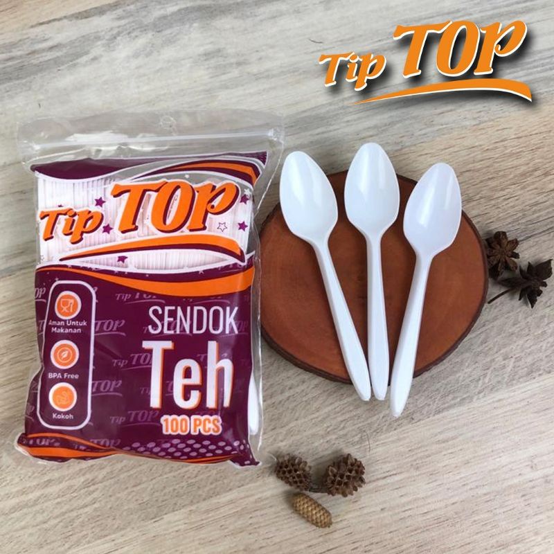 Jual [100PCS] SENDOK TEH PUDDING AGAR PUTIH SUSU / SENDOK ICE CREAM ...