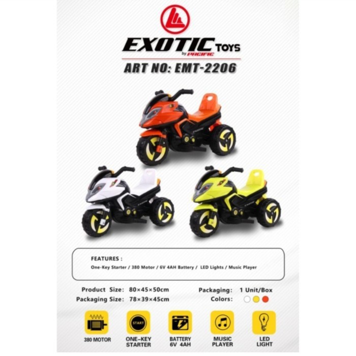 Jual EXOTIC RECHARGEABLE MOTOR CYCLE EMT 2206 | Shopee Indonesia