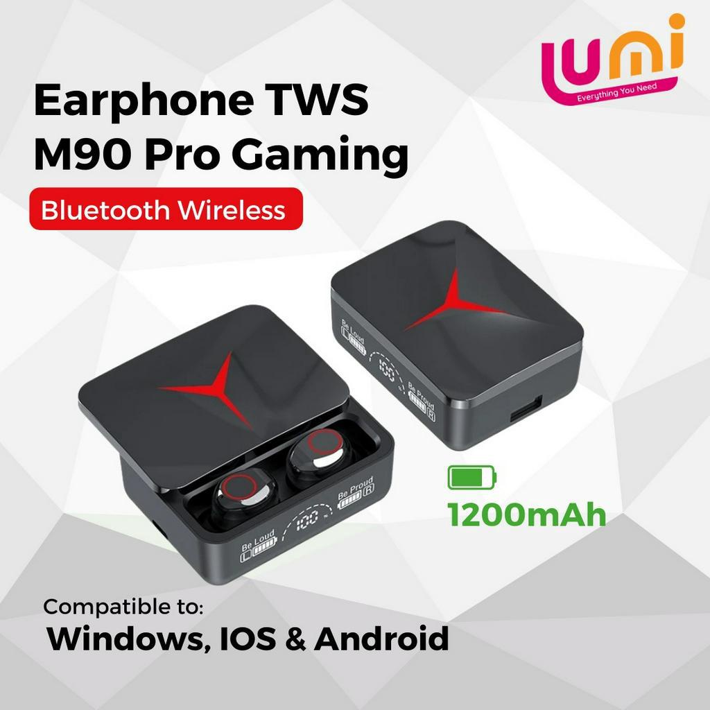 Jual Headset Bluetooth M90 Pro TWS Wireless Earphones Bluetooth 5.2 In ...