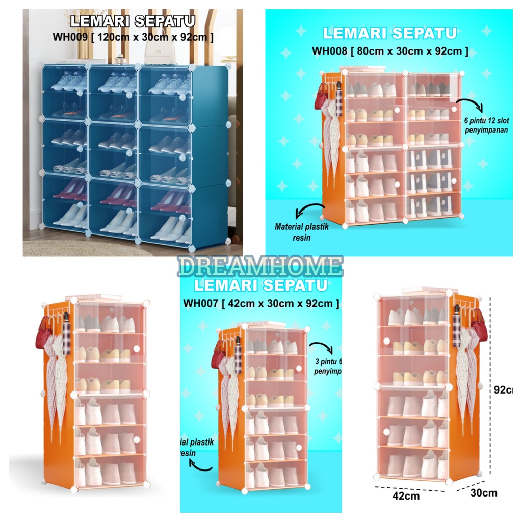 Jual Rak Lemari Sepatu DIY Portable Lemari Plastik Premium Praktis ...