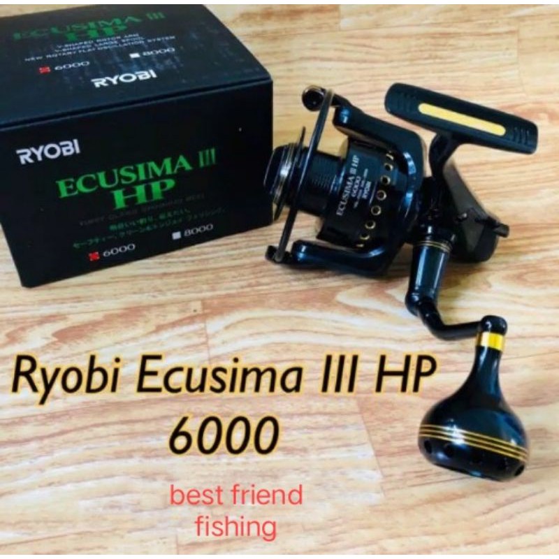 Jual REEL RYOBI ECUSIMA III HP 6000 8000 Sudah Power Handle | Shopee ...