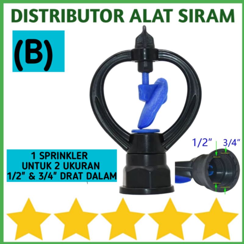 Jual SPRINKLER BUTTERFLY 1/2 3/4 INCH SPRINKLE KUPU KUPU KINCIR AIR ...