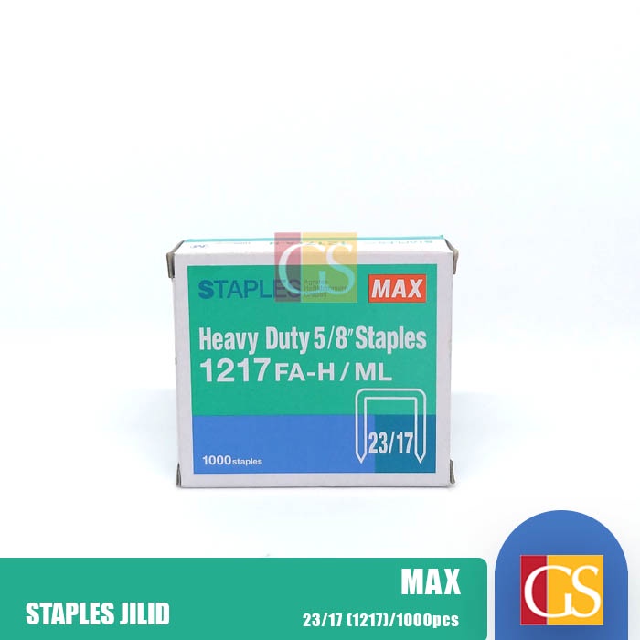 Jual ISI STAPLER JILID STAPLER TEMBAK HEAVY DUTY MAX 1217 FA-H/ML 23/17 2317 5/8" ASLI | Shopee ...