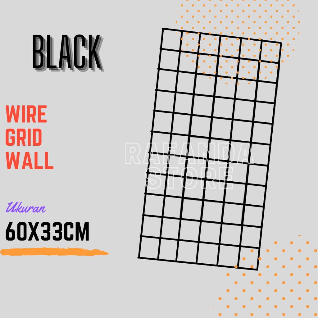 Jual Ram dinding 60x35cm gantungan dekorasi foto polaroid wire grid wal ...