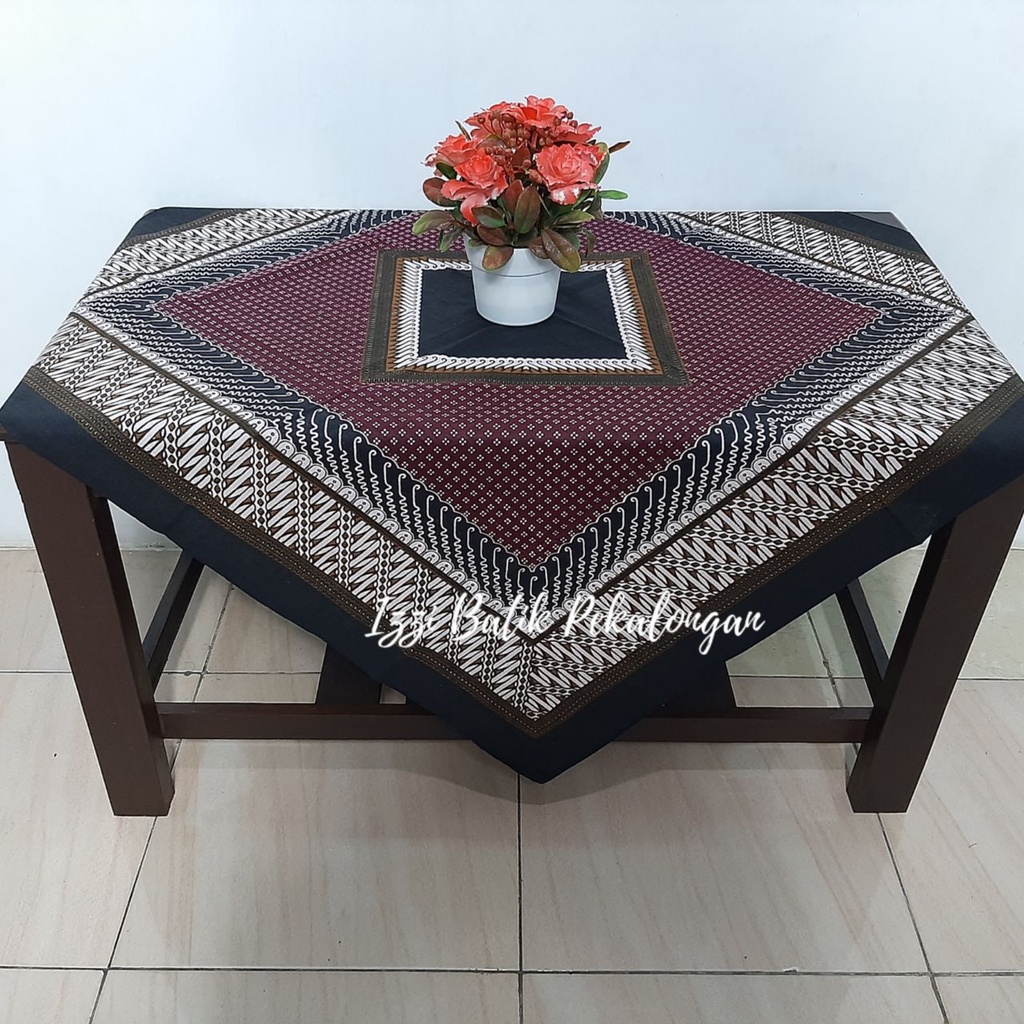 Jual Taplak Meja Tamu Aesthetic Guru Segi Empat Taplak Meja Tamu Motif Seno | Shopee Indonesia