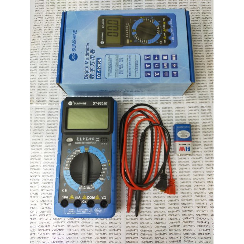 Jual TOOLS MULTITESTER MULTIMETER AVOMETER DIGITAL SUNSHINE DT-9205E ...