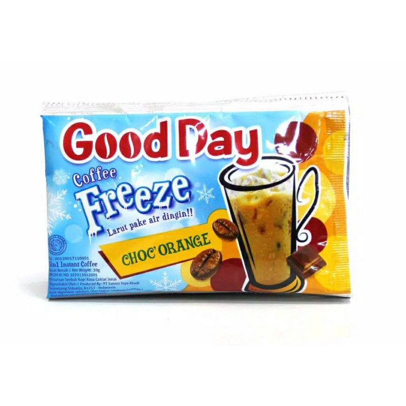 Jual Good Day Freeze Choco Orange 10 sachet (kemasan baru) | Shopee ...