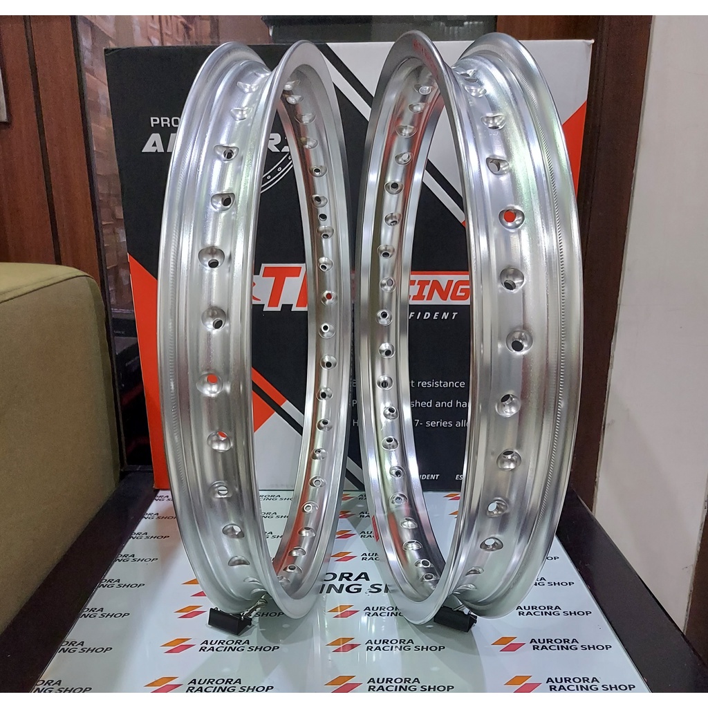 Jual Velg TK Bright Set 17 x 160 / 185 Hole 36 warna Silver | Shopee ...