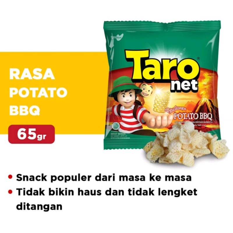 Jual Taro Net Chiki 65 GR Rasa Potato BBQ / Seaweed | Shopee Indonesia