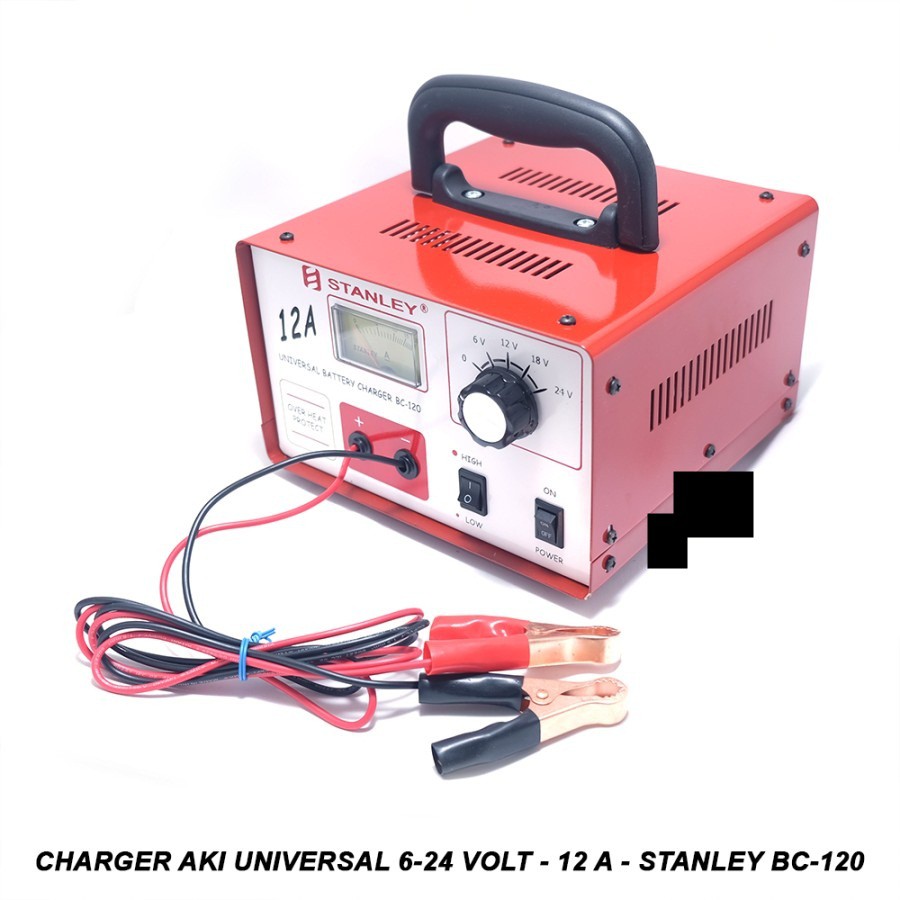 Jual Charger Aki Universal 6-24 Volt - 12 Ampere - Stanley | Shopee ...