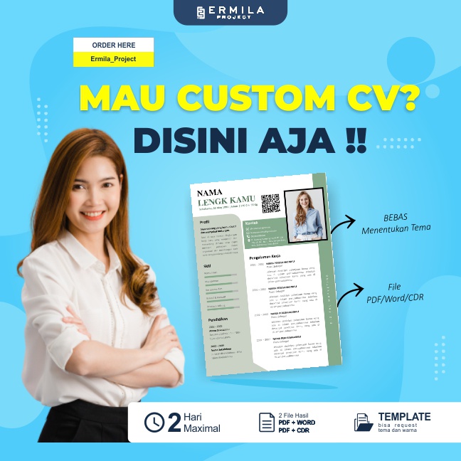 Jual Jasa Desain CV | Custom Curriculum Vitae Murah Bebas Request ...