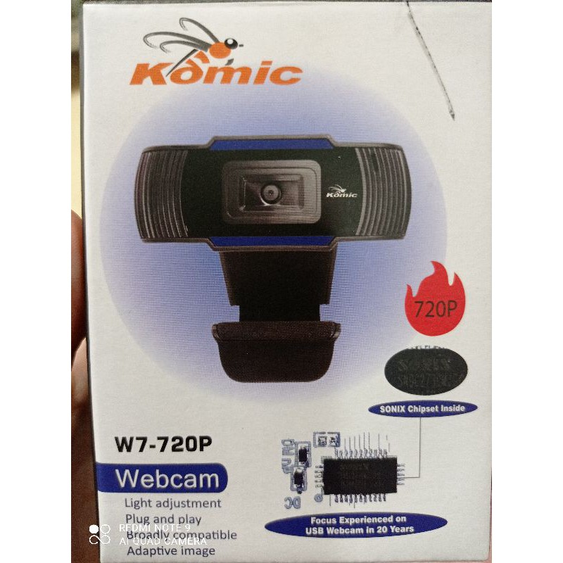Jual WEBCAM KOMIC W7 720p With Microphone and Sonic Chipset Inside ...