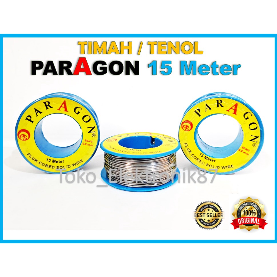 Jual Timah Paragon 15 Meter Tenol Solder Timah Solder | Shopee Indonesia