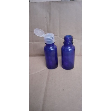 Jual botol kaca biru 20 ml tutup fliptop | Shopee Indonesia