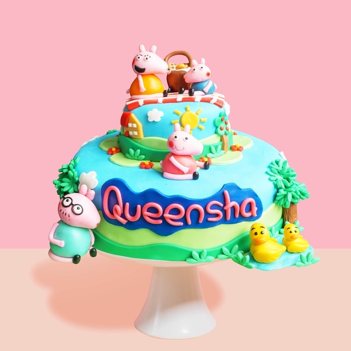 Jual Fondant peppa pig/ custom cake/ Blackforest Fondant/ Tarr Fondant ...