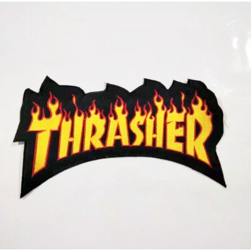 Jual patch bordiran thrasher emblem jaket besar keren | Shopee Indonesia