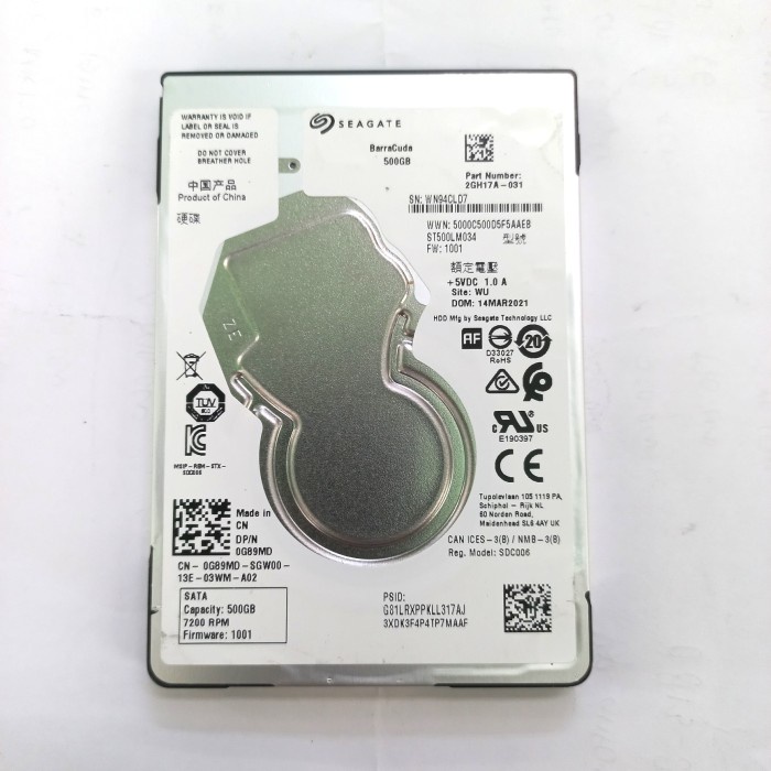 Jual Sale Hardisk Internal Hdd Seagate 500Gb 2.5 Laptop Internal Pi ...