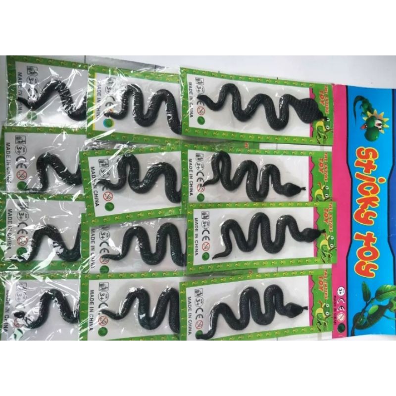 Jual MAINAN ULAR KARET ISI 12 PCS | Shopee Indonesia