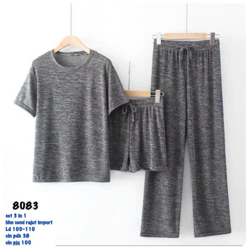 Jual SET 3Set 3 in 1 polos 8083(dpt 2 cln ) | Shopee Indonesia
