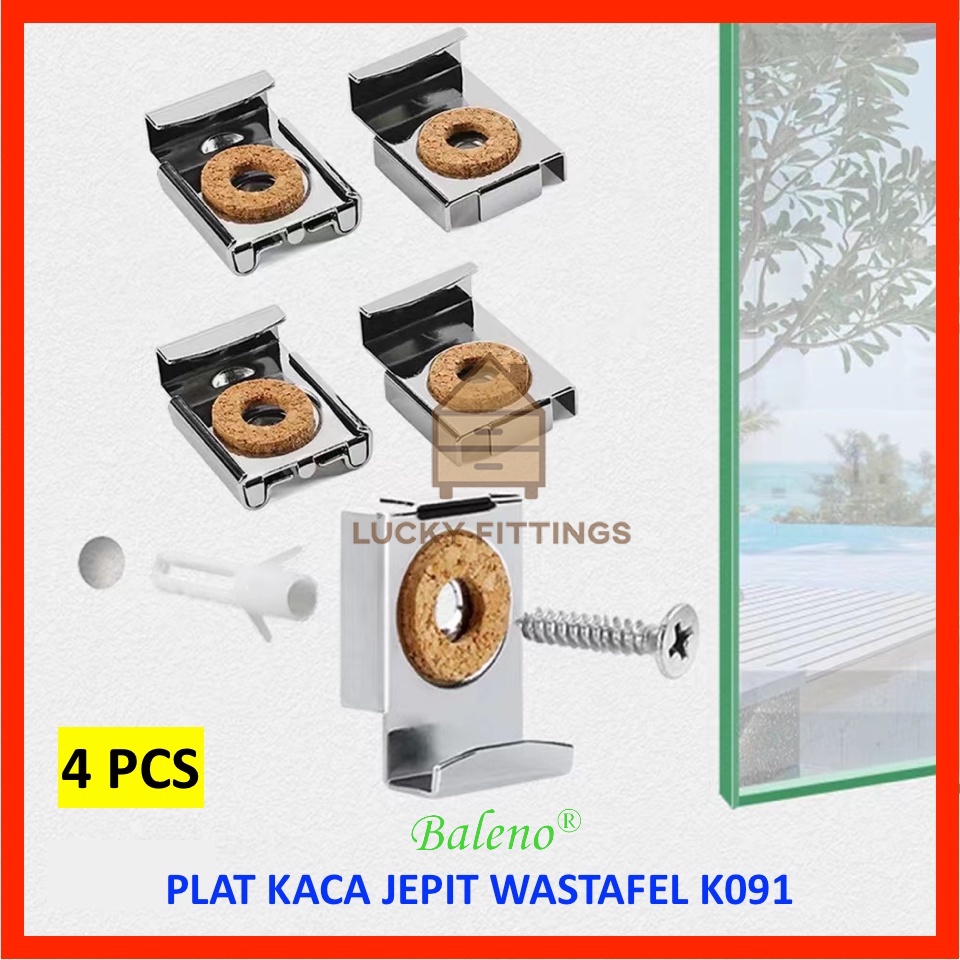 Jual Plat Kaca Jepit Wastafel K091 Gantungan Ambalan Cermin Bracket ...