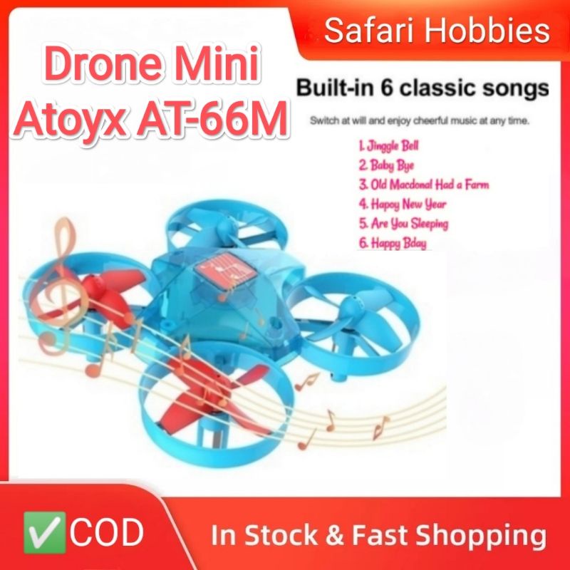 Jual Drone Mini Atoyx AT-66M with 6 Music | Shopee Indonesia