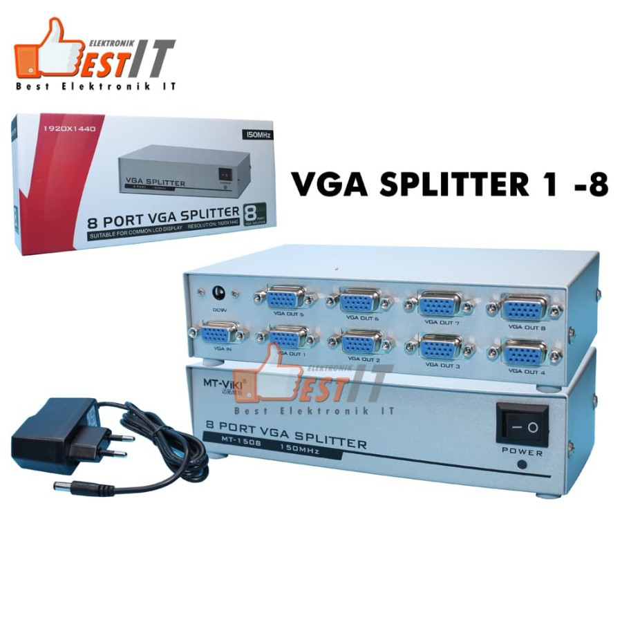 Jual Vga Spliter 8 Port / Splitter 1-8 | Shopee Indonesia