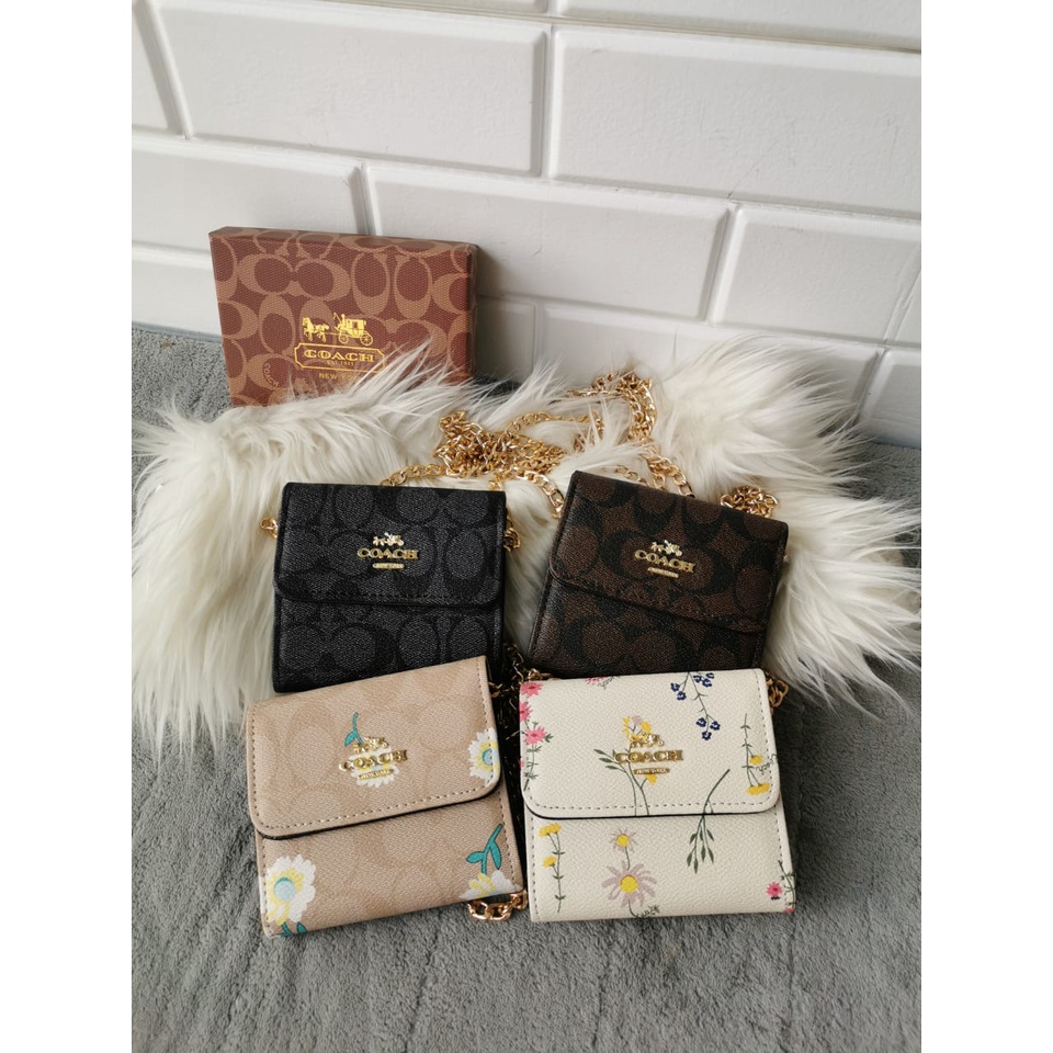 Jual DOMPET COACH MINI WALET OF CHAIN | Shopee Indonesia