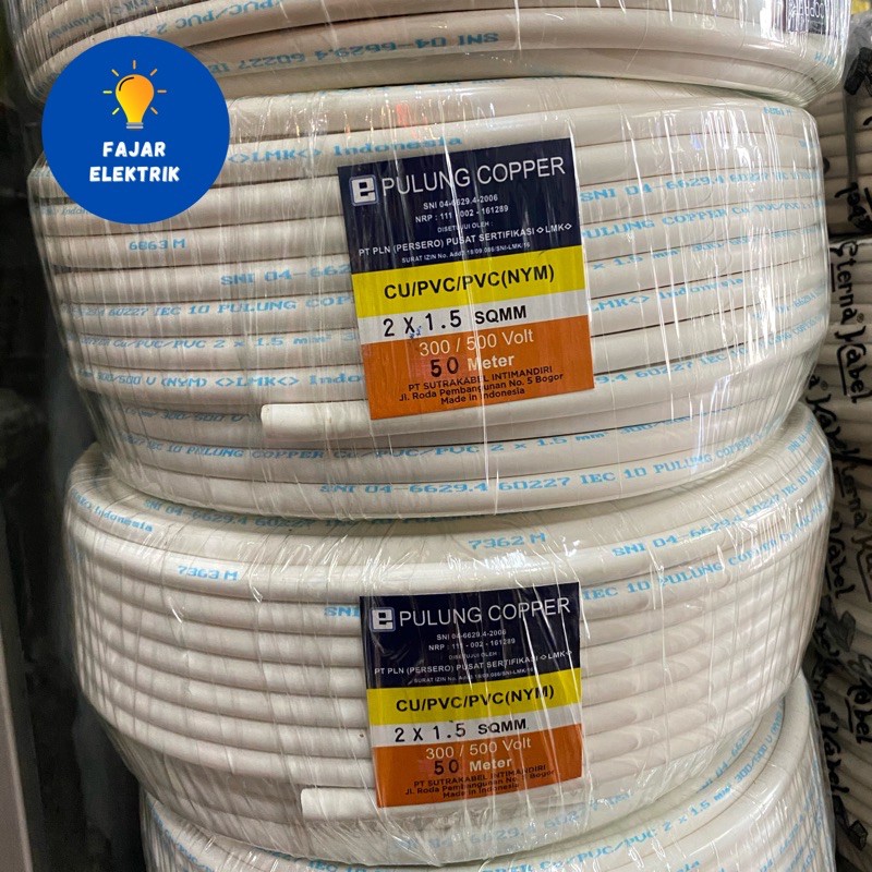 Jual KABEL PULUNG 2 X 1,5 KAWAT / TEMBAGA ISI 2 (PERMETER) | Shopee ...