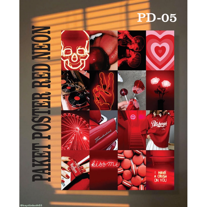 Jual POSTER RED,BLUE,BROWN,BLACK&WHITE Sticker Custom Sticker Dinding ...