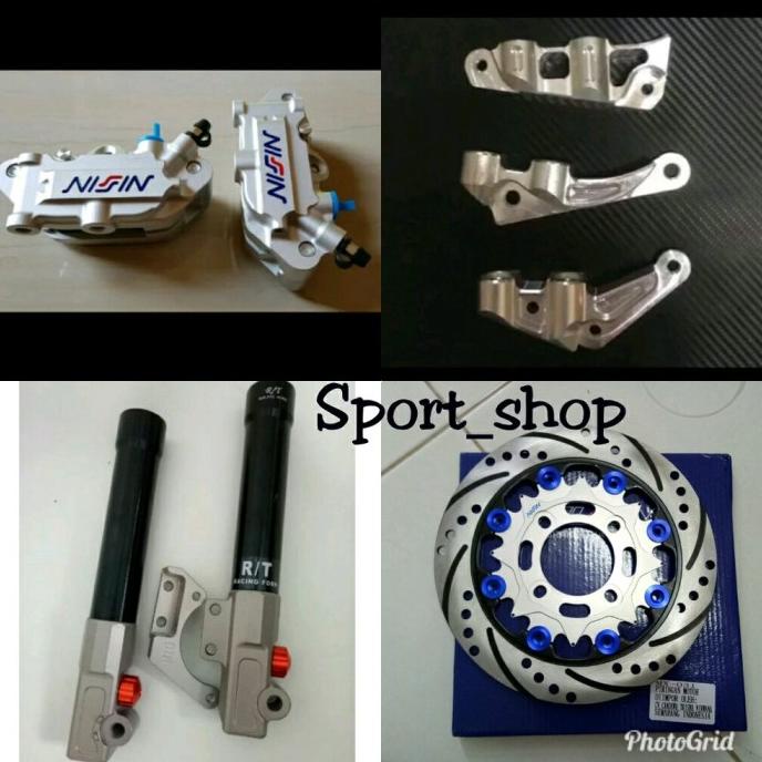 Jual Paket Shock Depan Rt Disc Atau Piringan Nissin Monoblock 4P Nissin ...