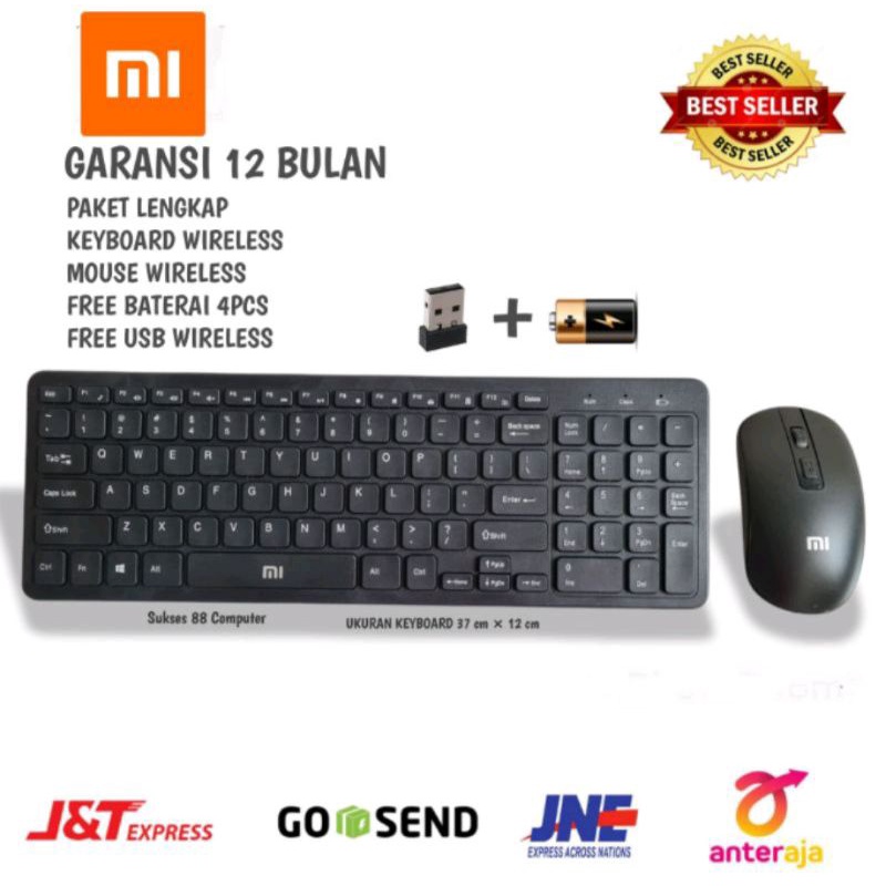 Jual Xiaomi Mi Wireless Keyboard and Mouse Set Combo GKM520 Keys ...