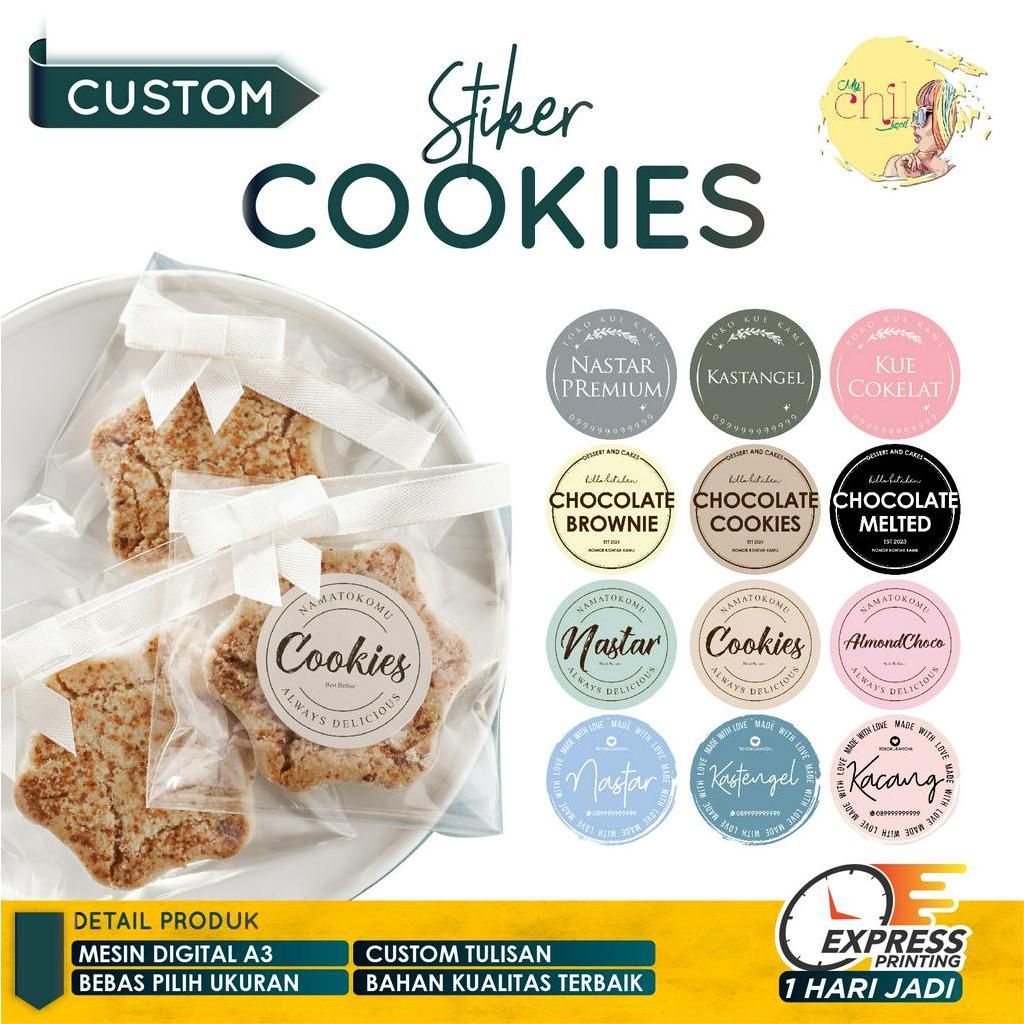 Jual STIKER COOKIES CUTTING BULAT CROMO / STIKER KUE KERING / STIKER ...