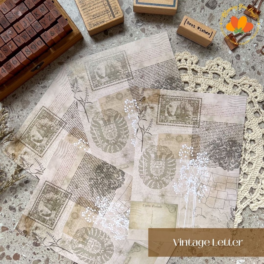 Jual Kertas Scrapbook - Vintage Paper Journal Journaling DECO diari ...