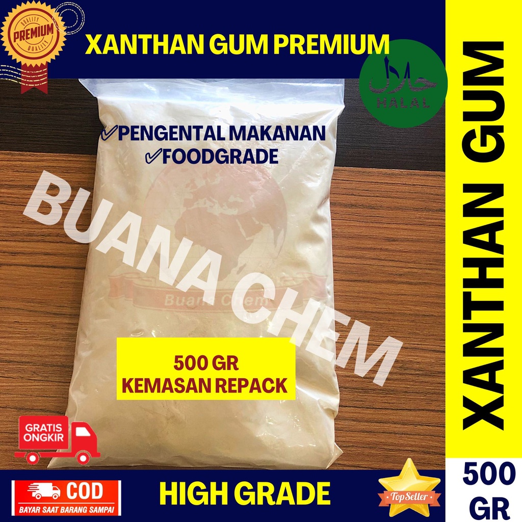 Jual Xanthan Gum 500 Gram Food Grade Halal / Xantan gum / Pengental ...